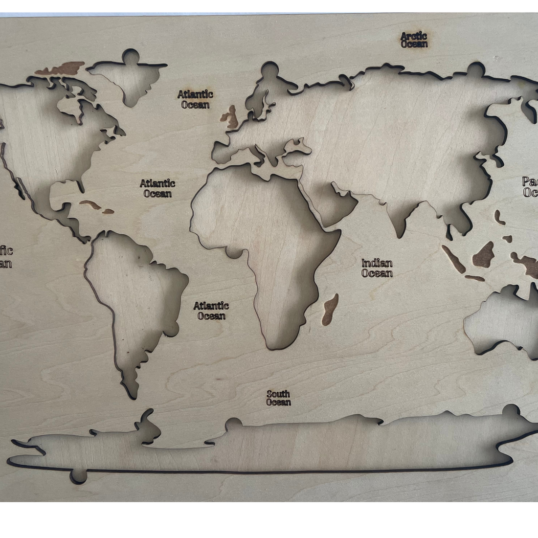 Wooden world map puzzle – Booksie